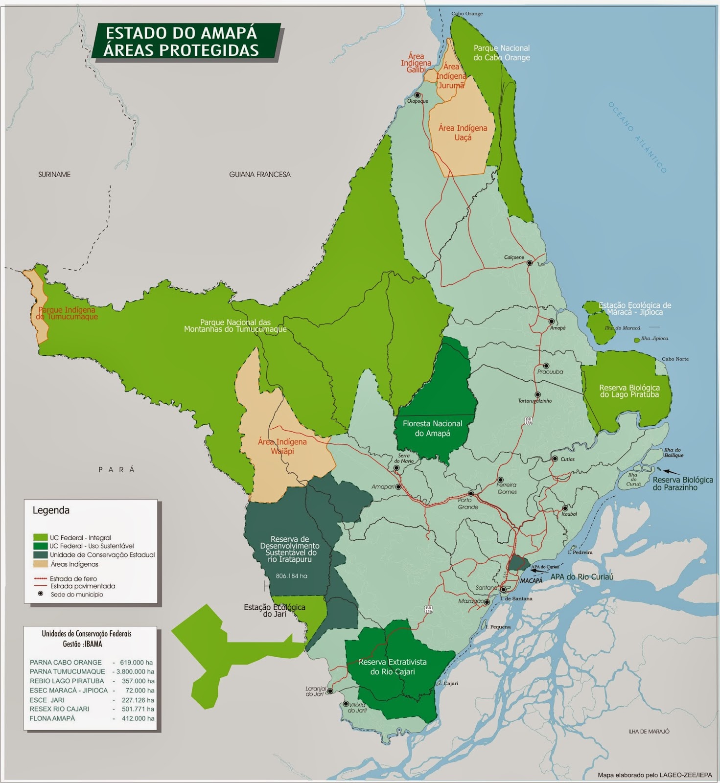 Mapas do Estado do Amapá
