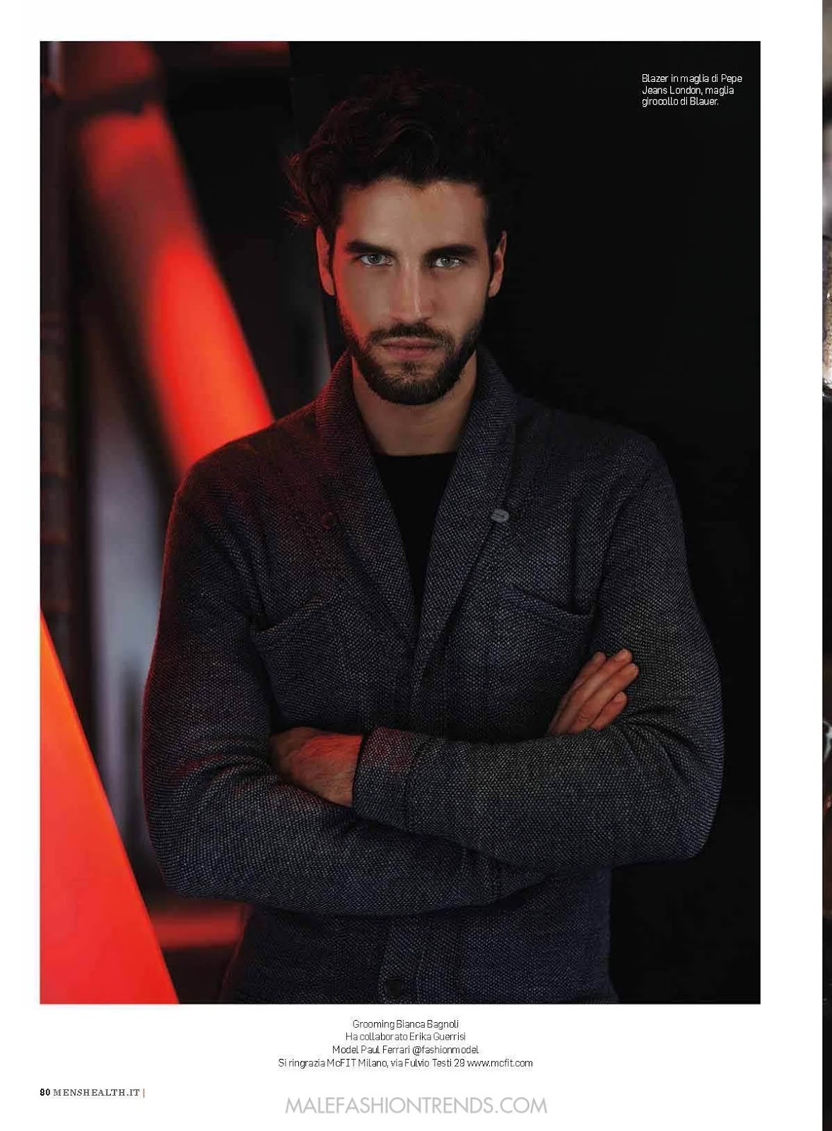 Paul Ferrari por Eleonora Parodi para Men's Health Italia