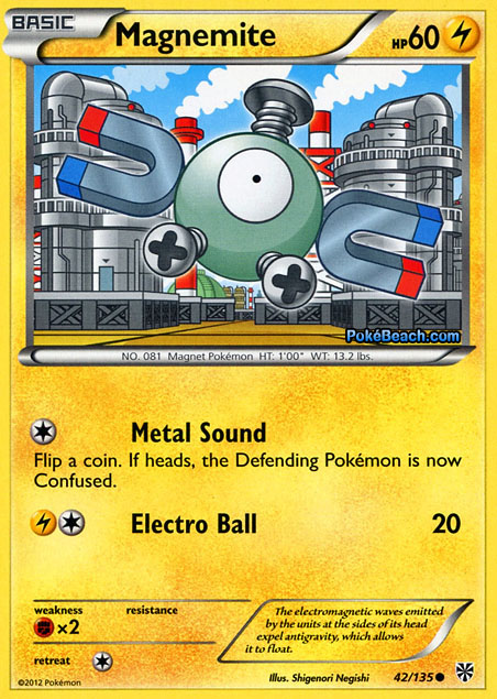 Magnemite #42/135 -- Plasma Storm Pokemon Card Review ...