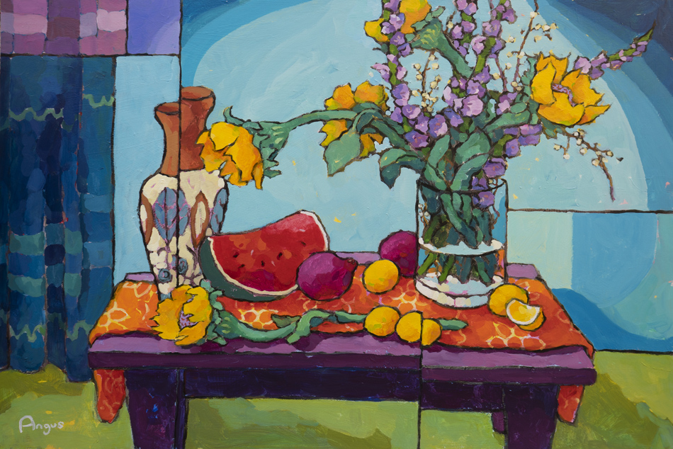 Angus Wilson Studio: Sunflowers with Delphinium