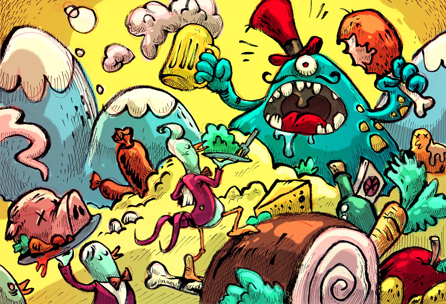 Johannes Lott - Blog: Comic-Collab #028: Essen & Trinken