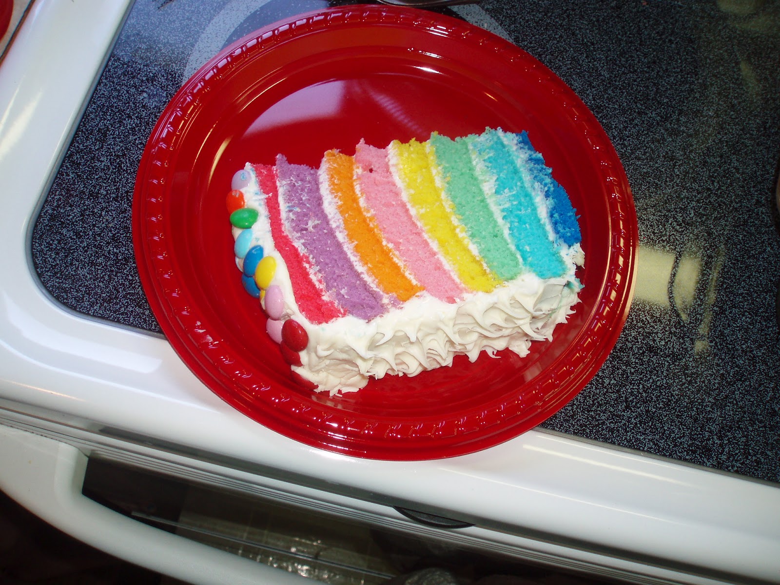 For The Everyday Mom: 8 Layer Rainbow Cake