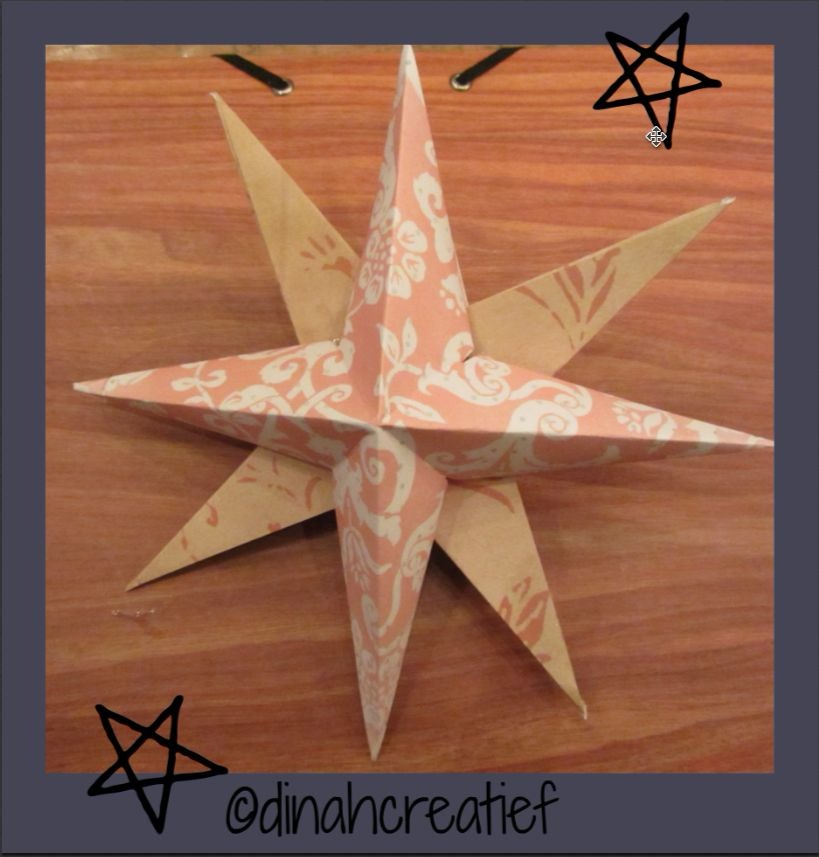 Dinah Creatief: Ster van papier. DIY
