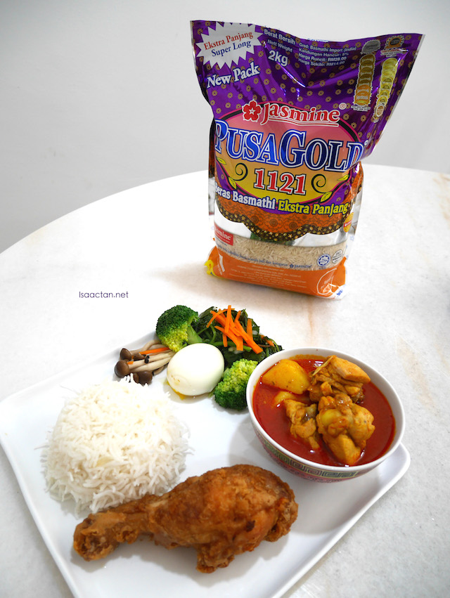 Isaactan.net: Tonight's Dinner With Jasmine Rice - PUSA Gold 1121