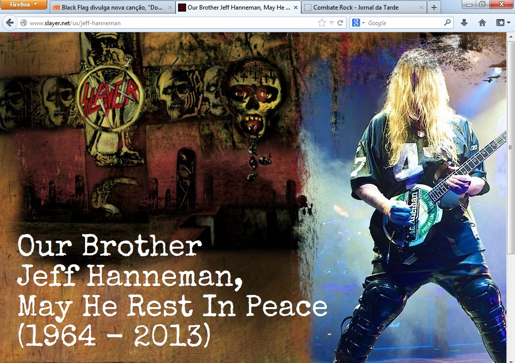 programa de rock: rip Jeff Hanneman