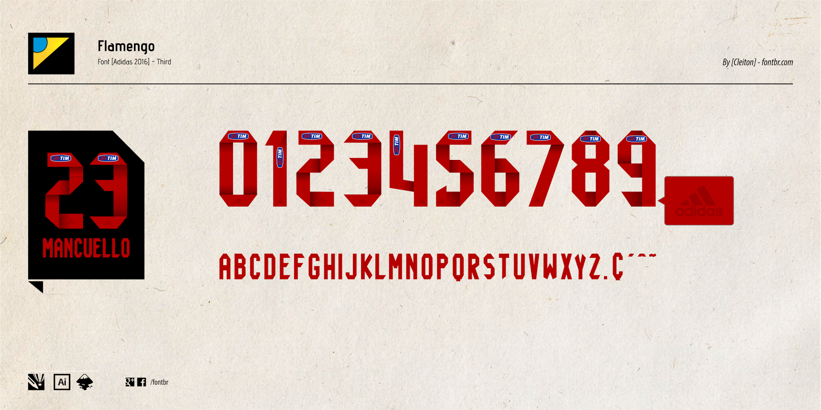 FontBR [Font] - Vector : Flamengo [Adidas 2016] - Font