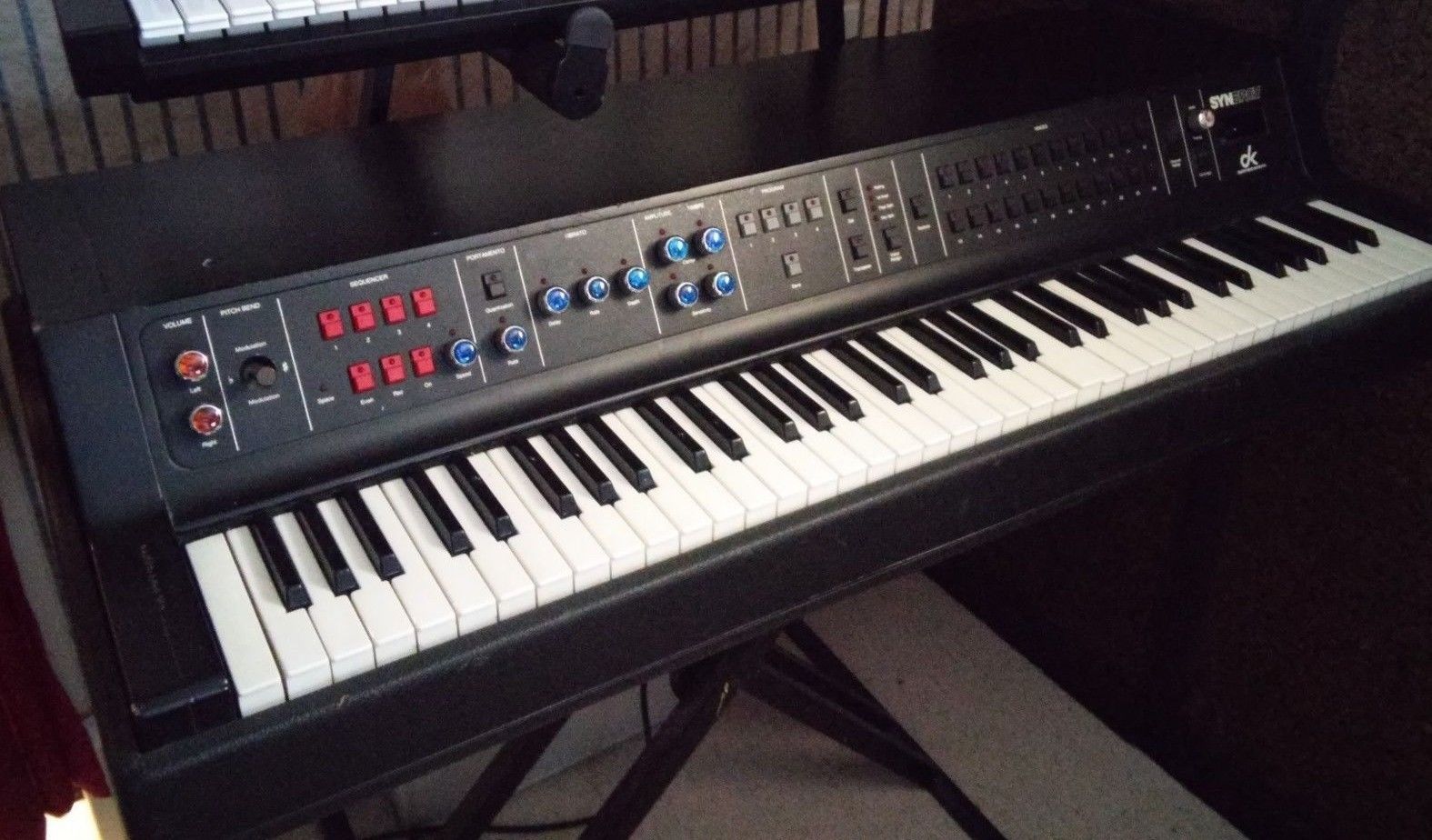 MATRIXSYNTH: Synergy DK1 Synthesizer GDS w/ Custom Cool Red & Blue ...