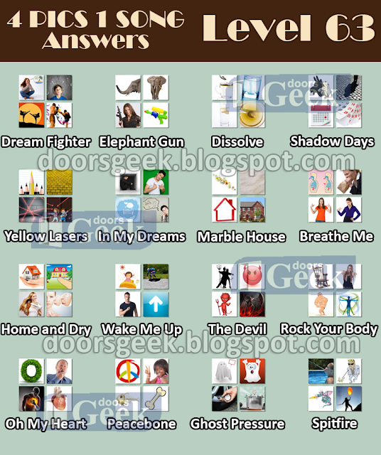 4 Pics 1 Song - Level 63 Answers ~ Doors Geek
