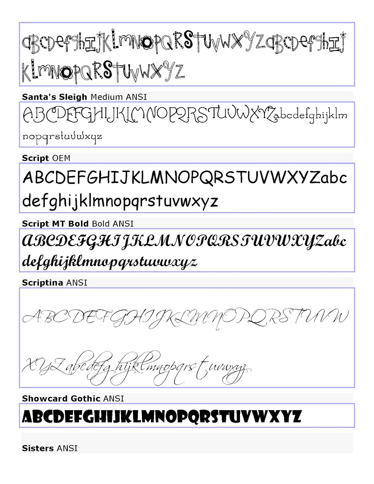 Crafts with a Side of You: Vinyl Lettering font selection