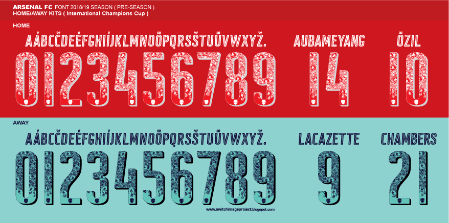 Football teams shirt and kits fan: Font Arsenal Custom 2018/19 ...