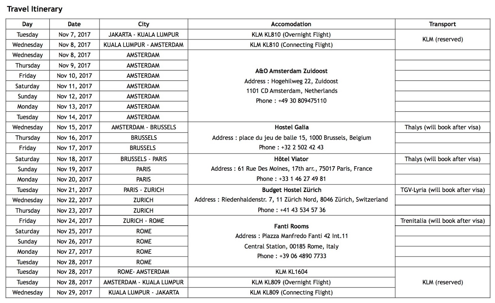 Contoh Itinerary Visa Schengen Visa IMAGESEE contoh-itinerary-visa-schengen-visa-imagesee