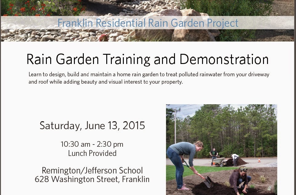 Franklin Matters: Reminder: Rain Garden Training and Demonstration - Jun 13