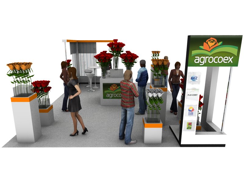 QUIN-D estudio de diseño: Stand de Flores Propuesta 2