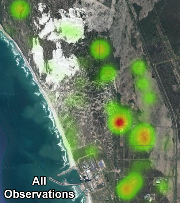 Remote Camera Trap - South Africa: Koeberg Data Summary - The Maps