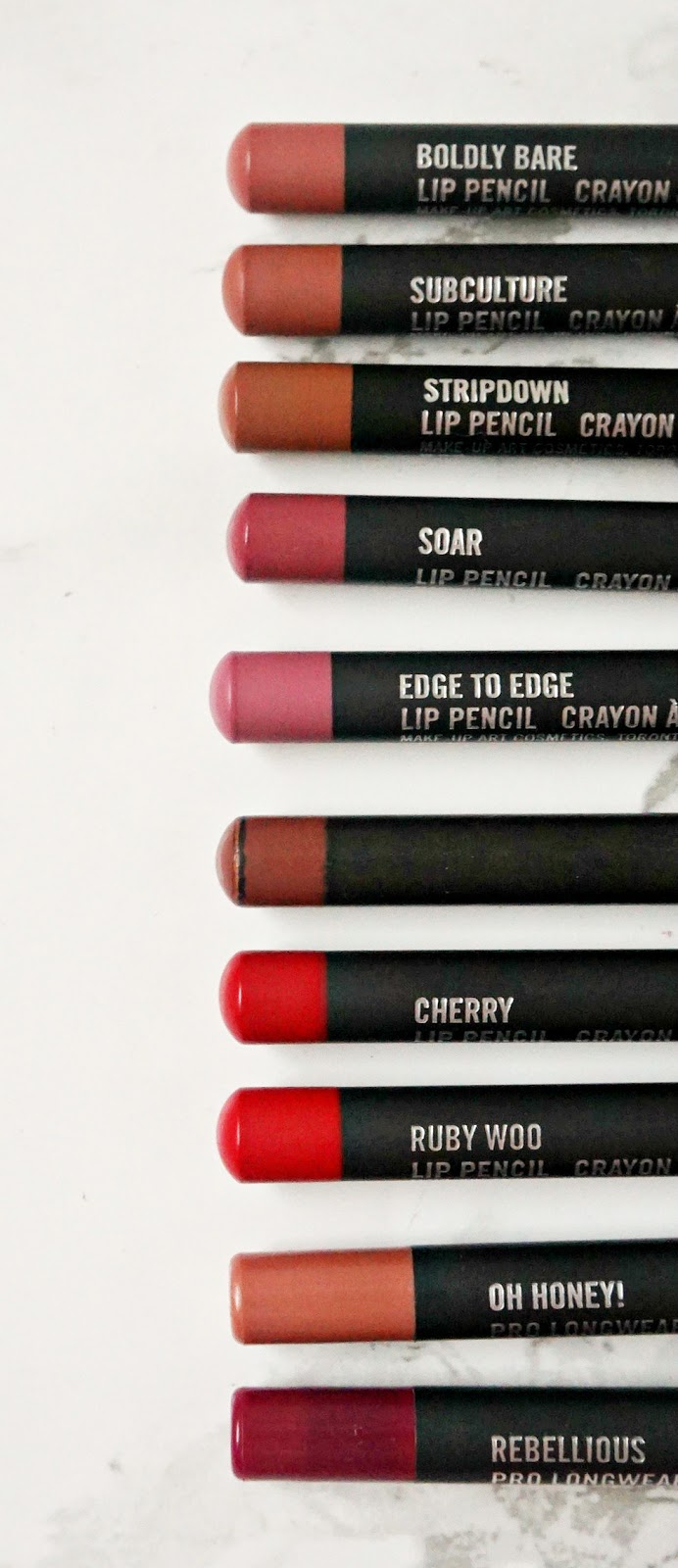 My Mac Lip Pencil Collection With Swatches Beautylymin