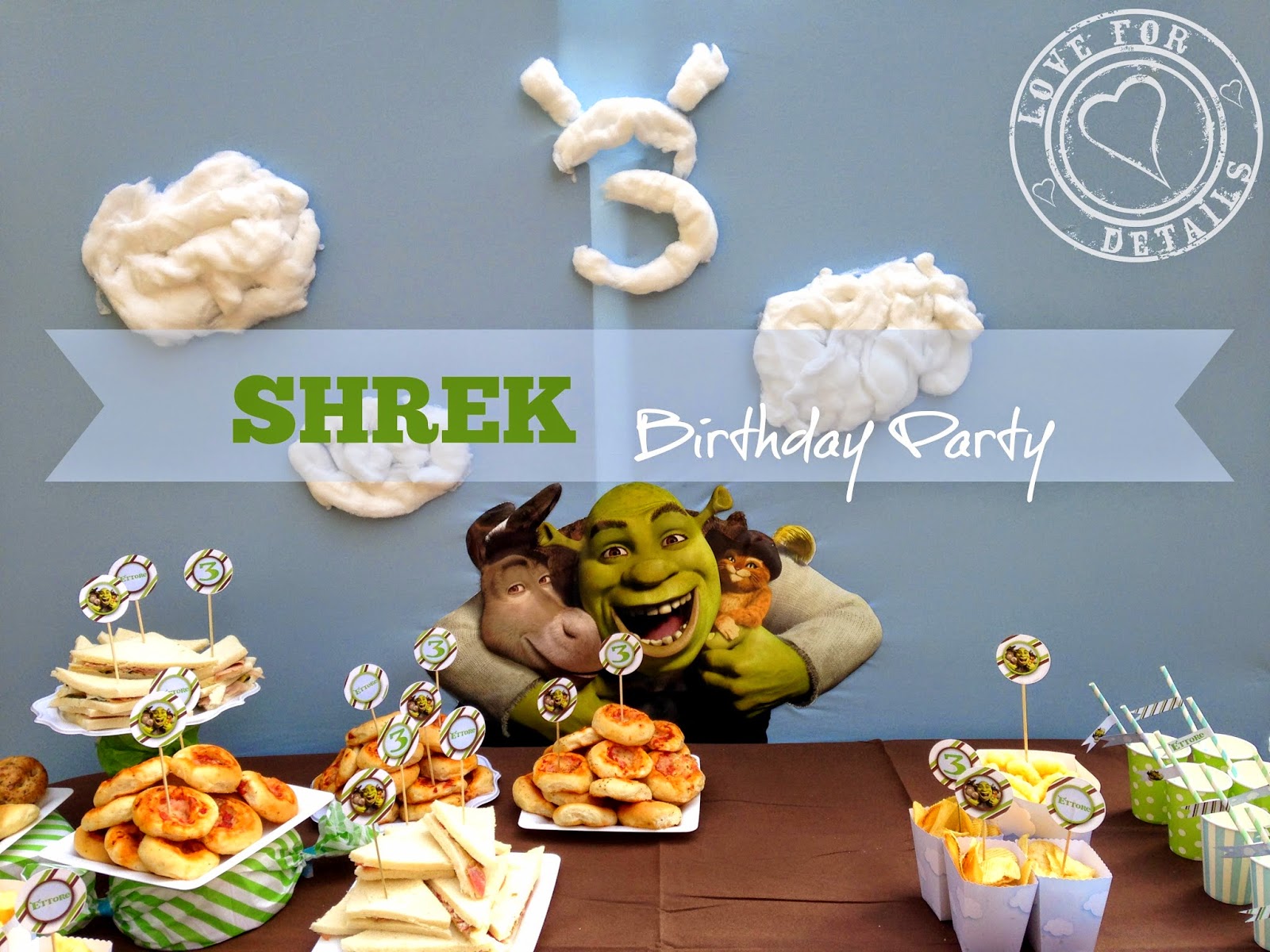 Love for Details: FESTA DI COMPLEANNO A TEMA SHREK - SHREK BIRTHDAY PARTY