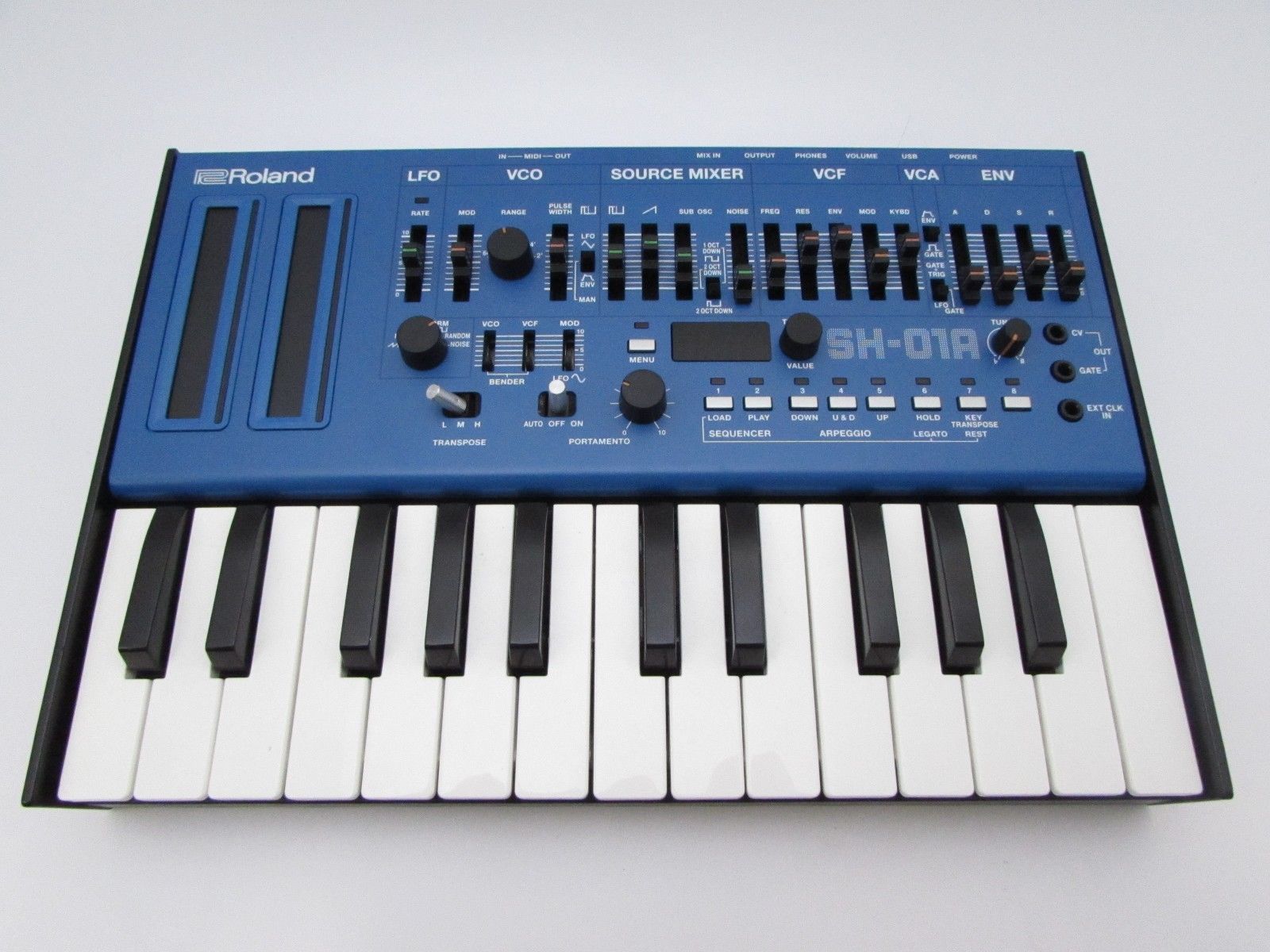 MATRIXSYNTH: Blue Roland Boutique SH-01A w/ K-25m Keyboard