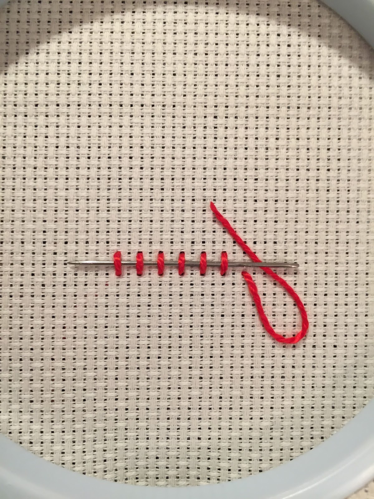 Leas lille verden: At hæfte ender på broderi