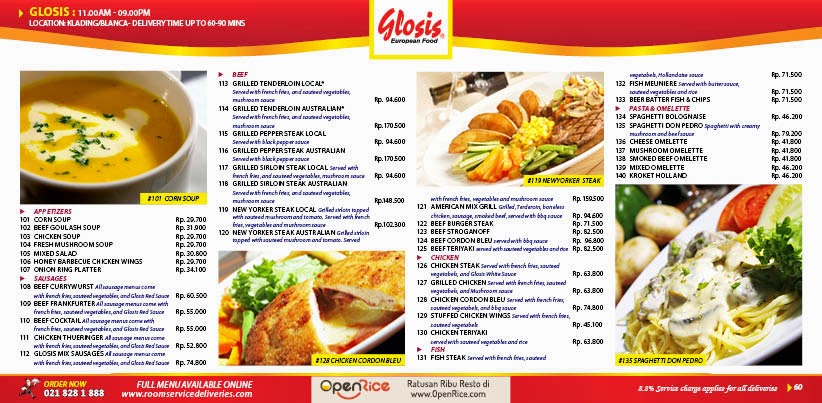 The Menu + Restaurant Delivery! : Glosis ... Where I like to Dine ...