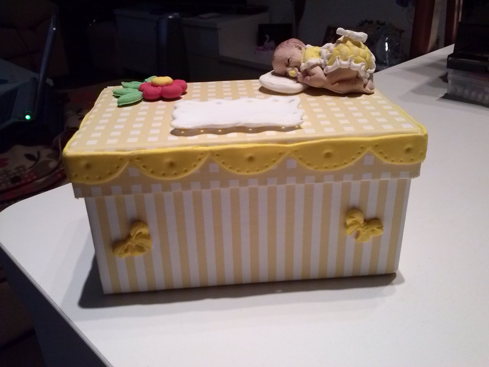 miniaturas manualidades , ana: cajitas decoradas con bebe-