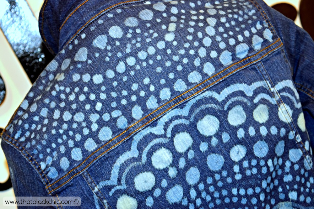 DIY Bleach Design on Denim | That Black Chic
