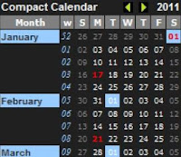 Calendario Compacto para Windows 7 ~ gestión personal