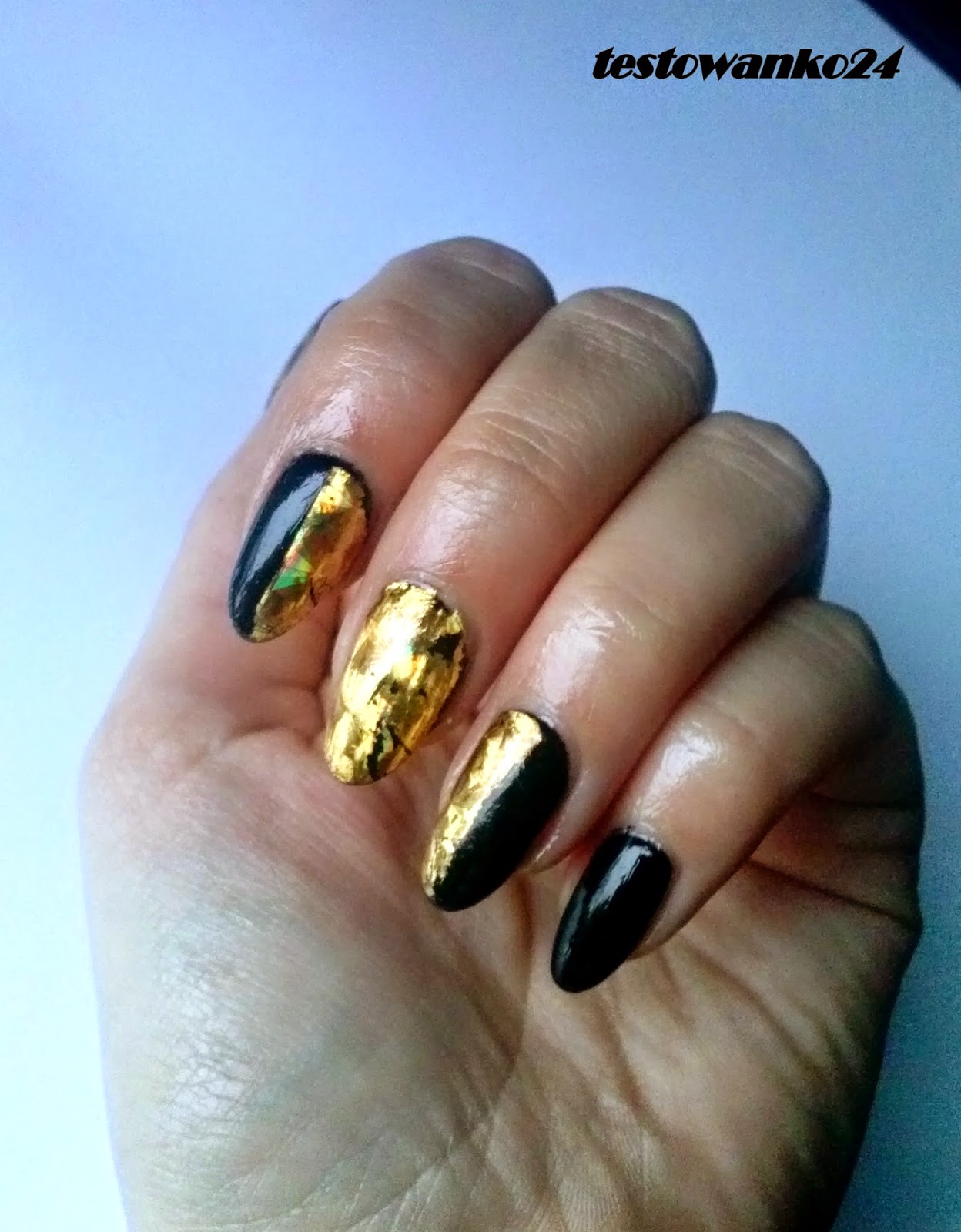 Zdobienia paznokci, testowanie, recenzje :): Hybryda z folią transferową :)