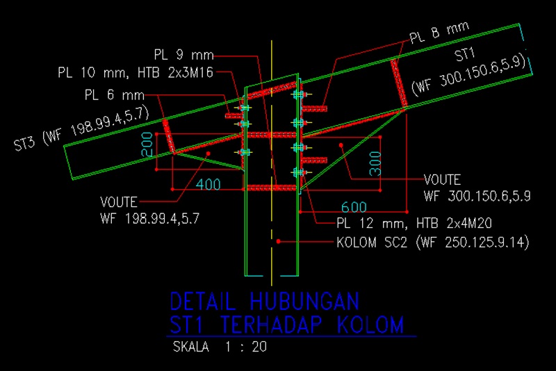 Gaya Terbaru 38+ Download Detail Sambungan Baja Wf Dwg
