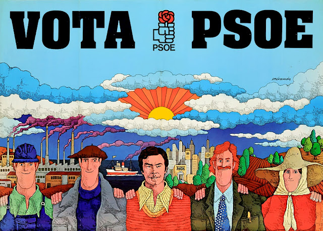Espacios Plurales: Cartel del PSOE de 1977, pidiendo el voto