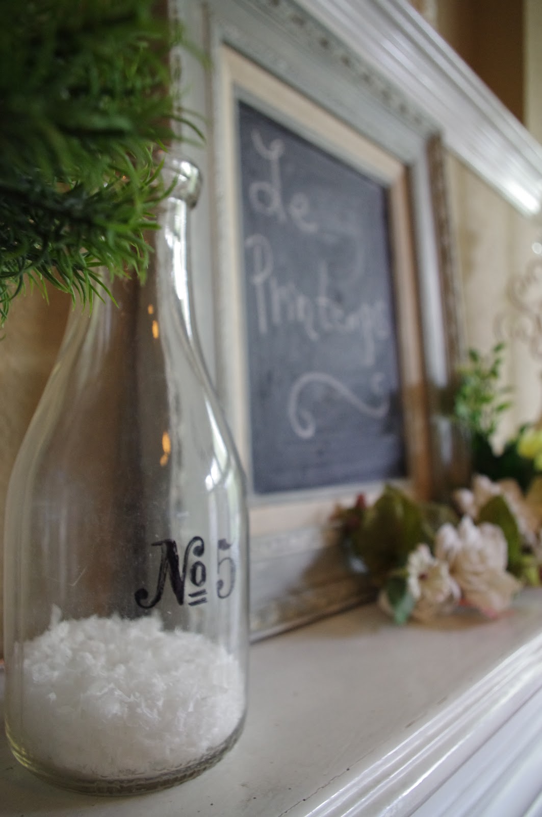 Spring into Spring {Simple Spring Mantle} | Simple.Beautiful.Life.