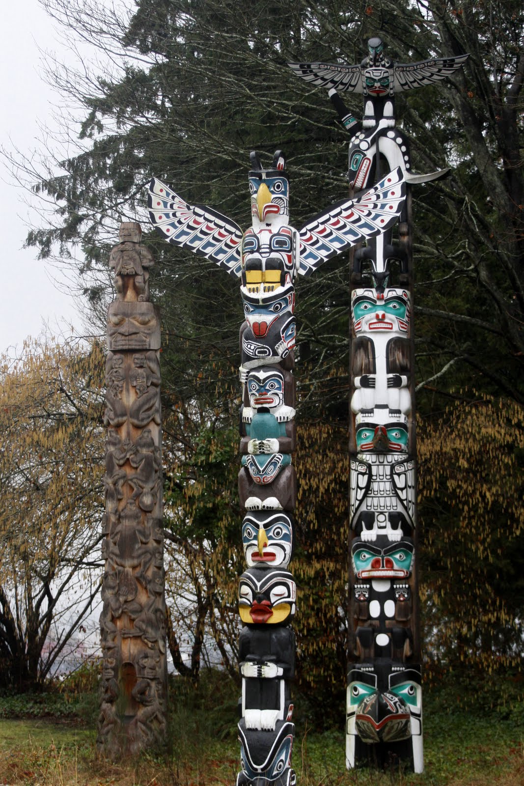Serendipity and Orchids: First Nations Totem Poles, Stanley Park, Vancouver