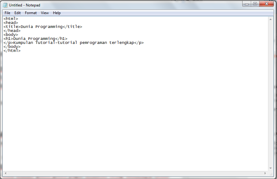 Cara Menggunakan HTML Editor - Dunia Programming