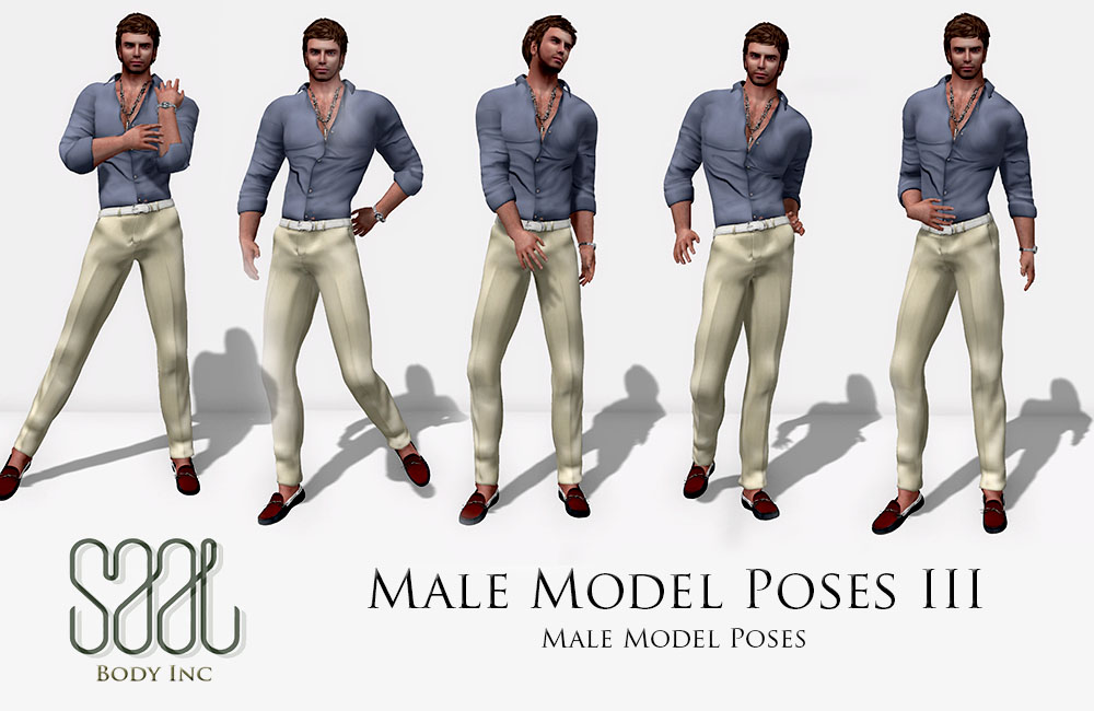 Male Model Poses III: Male set of poses | SAAL Body Inc