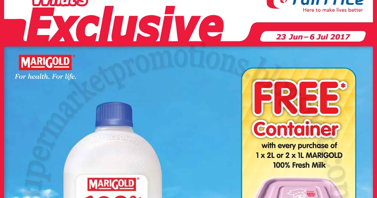 NTUC FairPrice Marigold Fresh Milk Promotion 23 June - 06 July 2017 ...