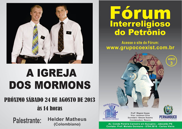 CIÊNCIAS DA RELIGIÃO: MÓRMONS NO FÓRUM