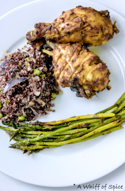 Curry Flavored Chicken Tangri Kebabs