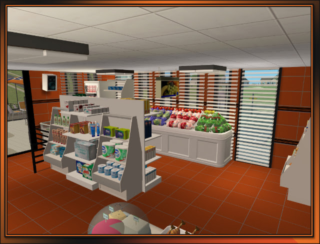 My Sims city block: "Maxsimum" supermarket (The Sims 2)