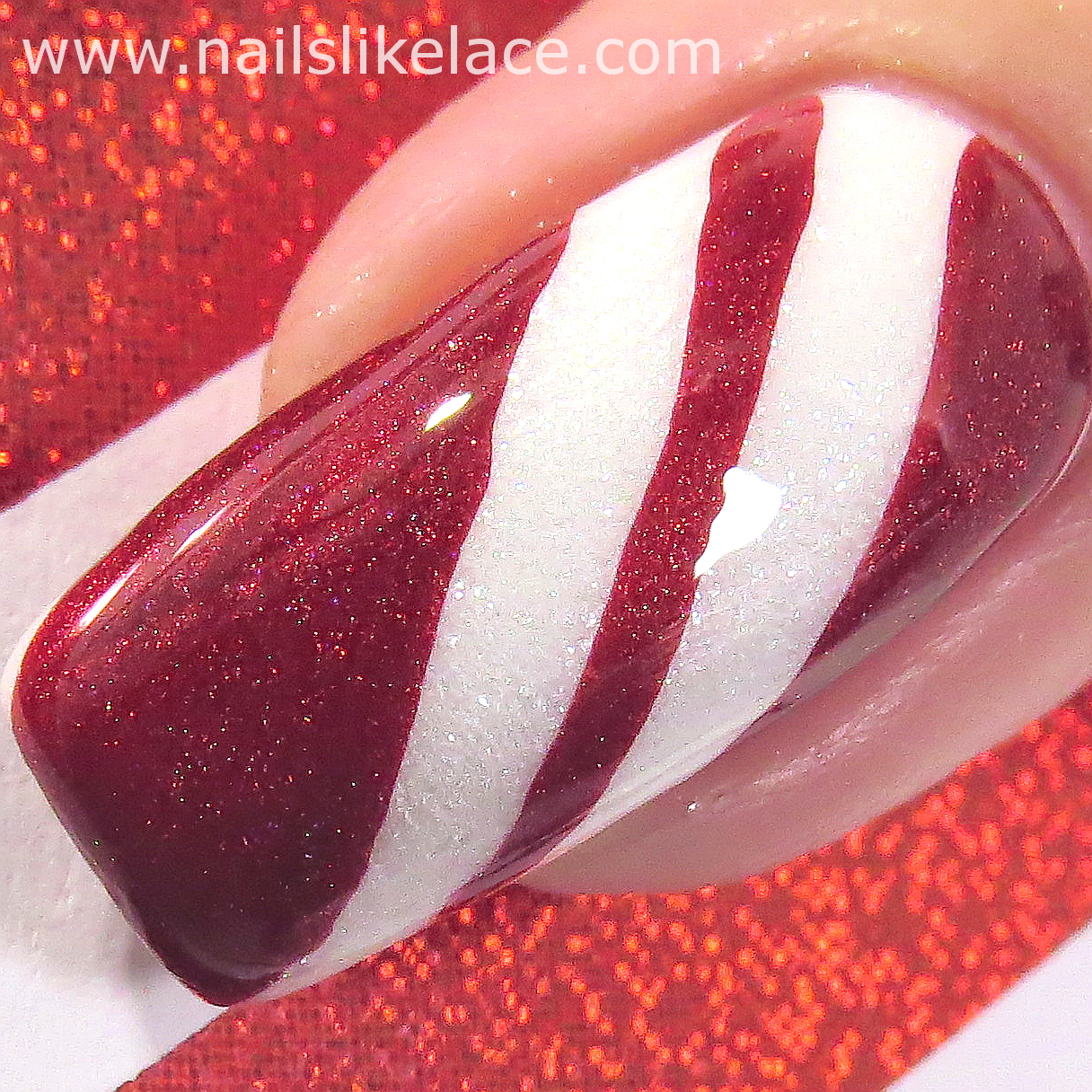 NailsLikeLace: The Digital-Dozen does Traditions: Day 1 - Peppermint Nails