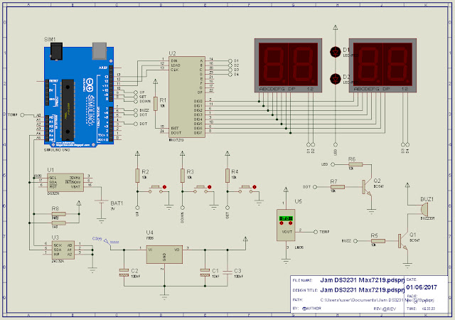 Digital Clock Arduino RTC DS3231 dengan Monitoring suhu (LM35) display ...