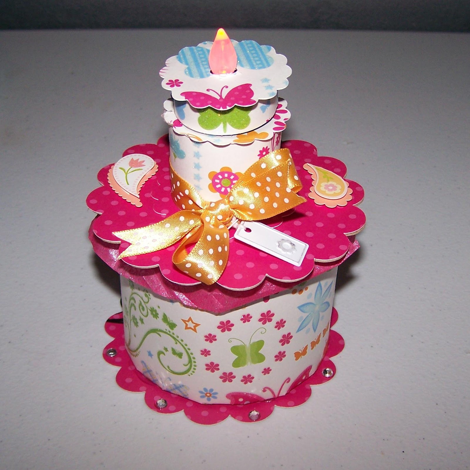 Been There Salvaged That: Birthday Cake Gift Box Tutorial