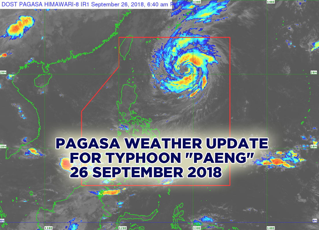 PAGASA Regional Weather Update for Typhoon "PAENG" as of 4:00 AM 26 ...