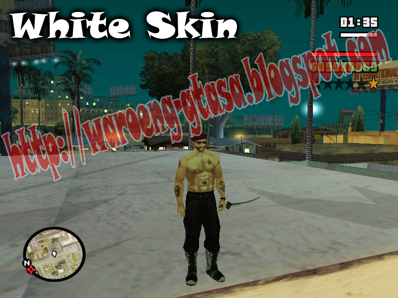 GTA SAN ANDREAS MOD : Cj White Skin | Free Games