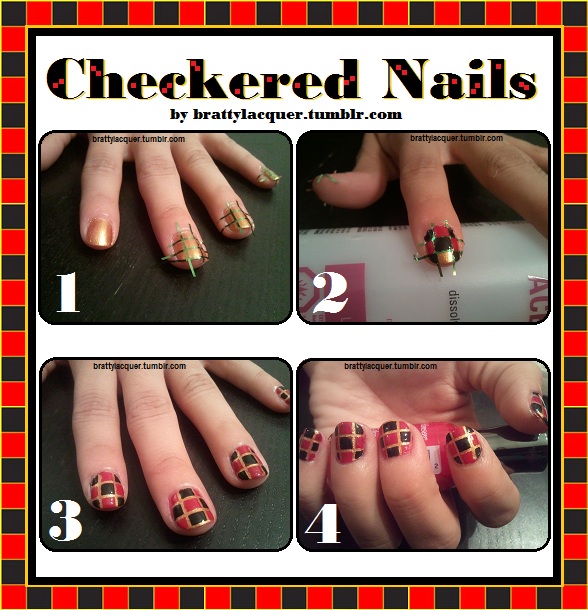 B R A T T Y L A C Q U E R Checkered Nails Tutorial b-r-a-t-t-y-l-a-c-q-u-e-r-checkered-nails-tutorial