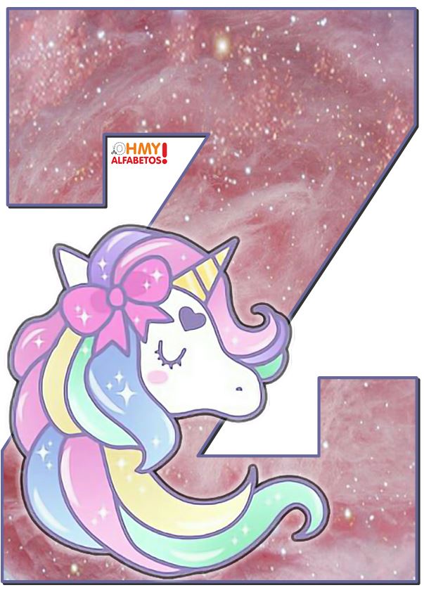 Abecedario Sueños de Unicornio. Unicorn Dreams Abc. - Oh my Alfabetos!