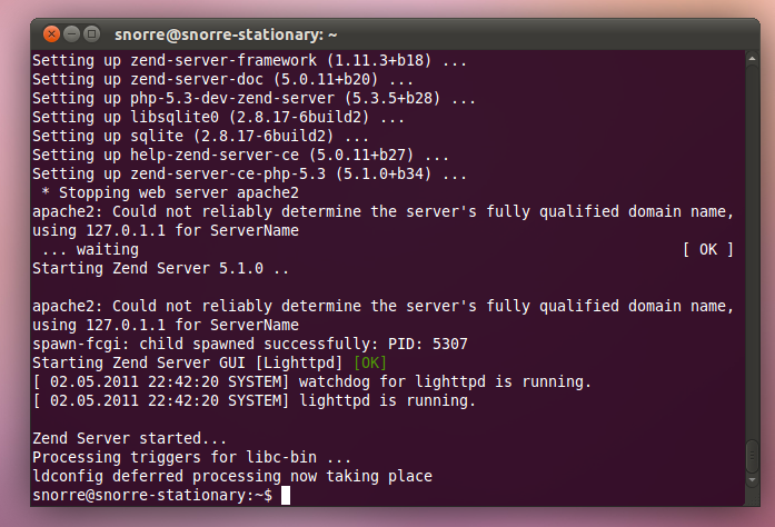 Informasjonsviteren: Setting up Zend Server CE in Ubuntu 11.04