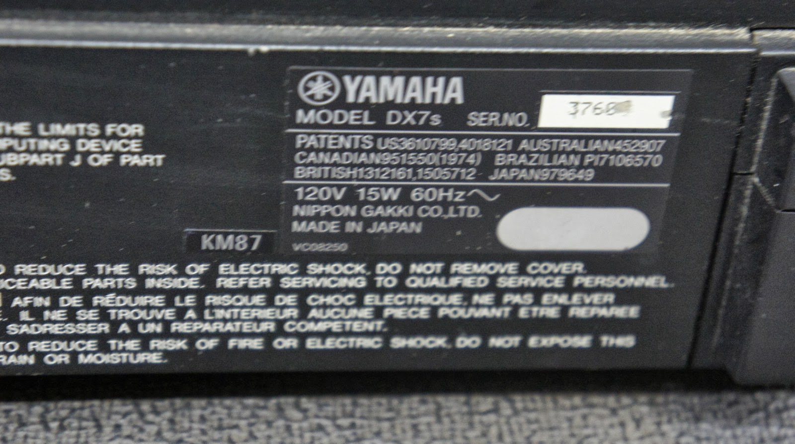 MATRIXSYNTH-B: Yamaha DX7s FM Synthesizer w/ ROM Card