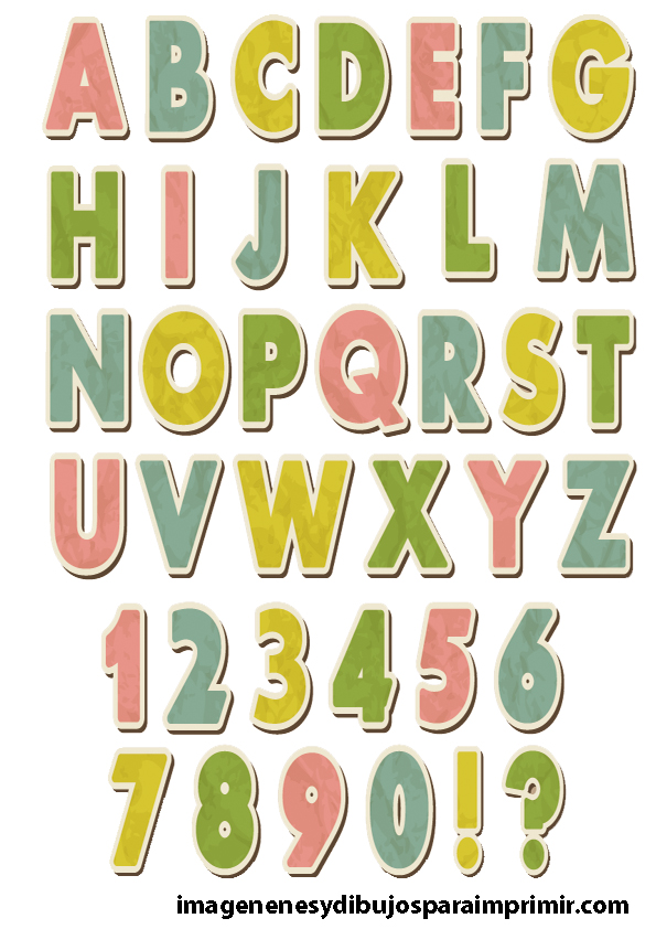 Alfabeto retro para imprimir-Colorear dibujos,letras, Actividades ...