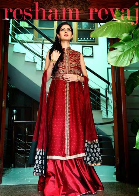 Resham Revaj Party Winter Wear Clothing 2013/2014 for Girls