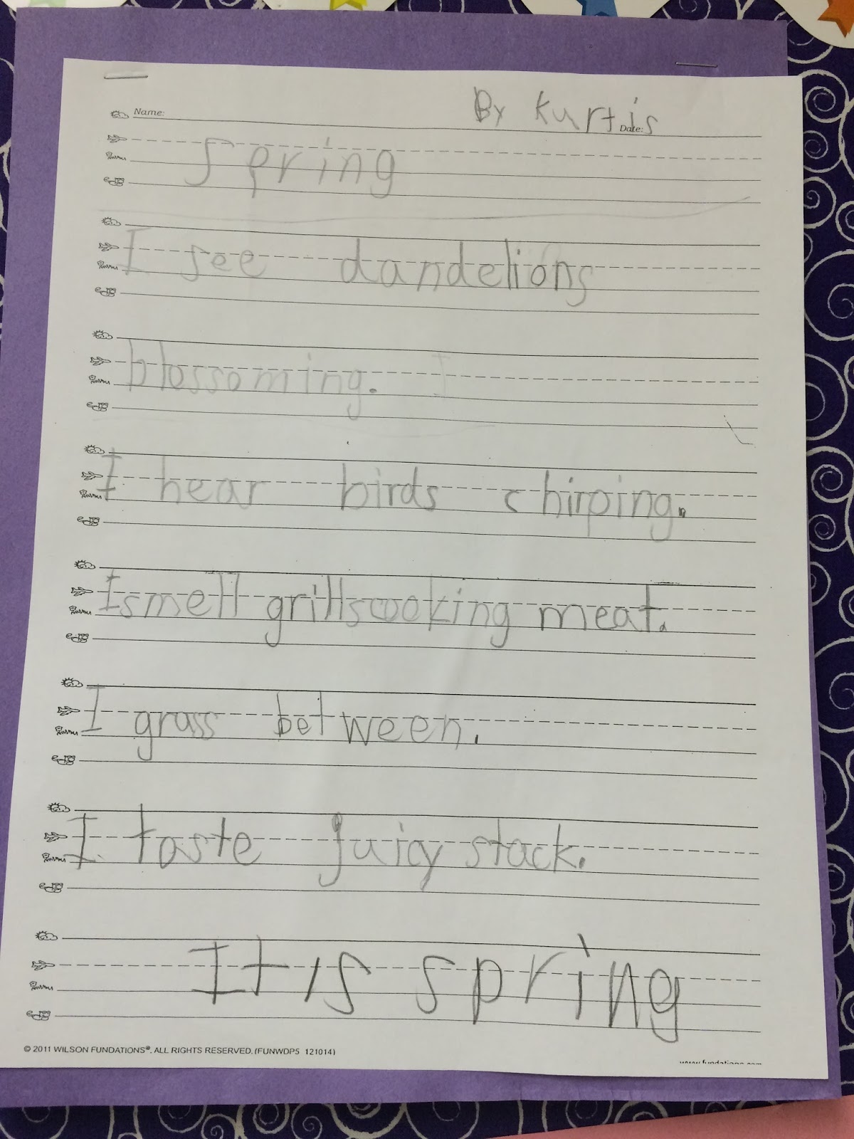 Raney's Rock Stars: Spring Acrostic Poems