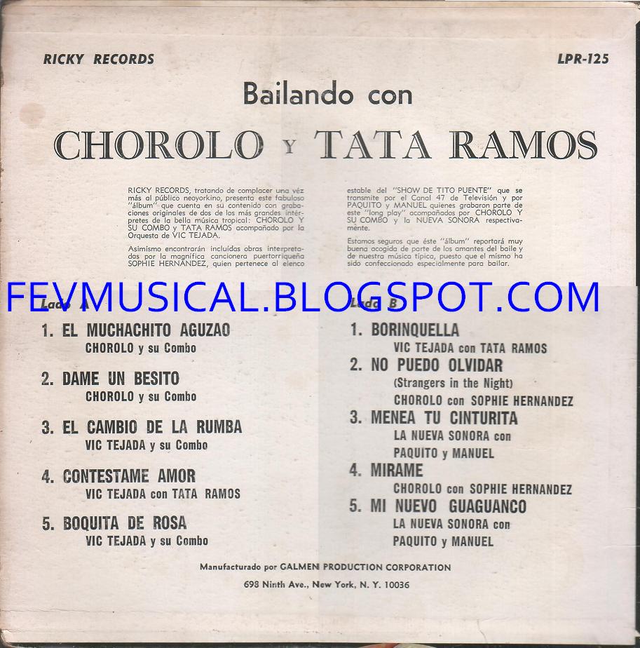 FEV MUSICAL: 1960's - Chorolo y Su Combo - A Bailar (Ricky)